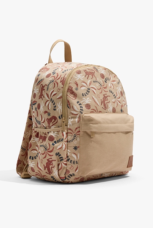 Natural Safari Print Backpack - Accessories | Country Road
