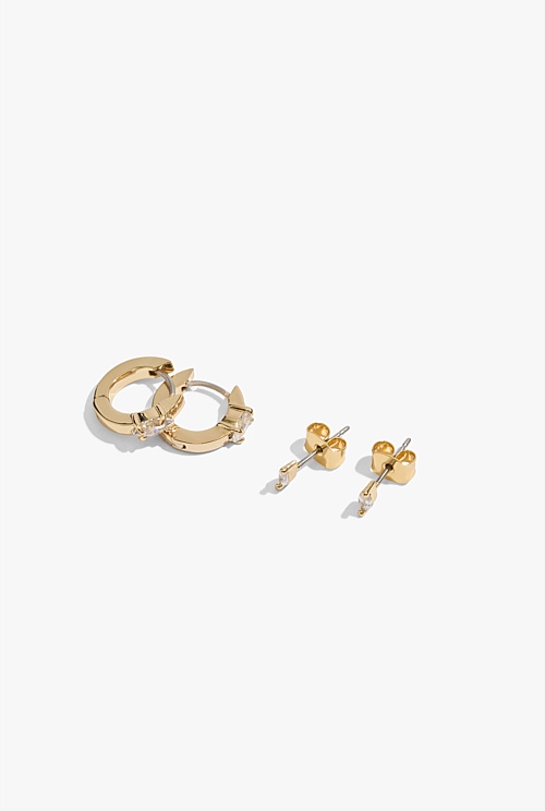 Gold Marquise Stud Pack - Earrings | Country Road