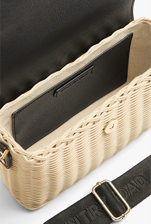 Black Rattan Crossbody Bag - Bags | Country Road
