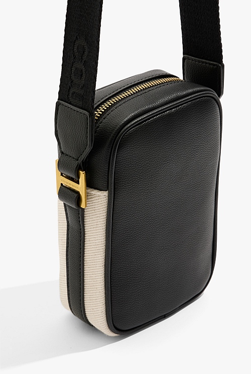 Black Webbing Zip Mini Crossbody Bag - Bags | Country Road