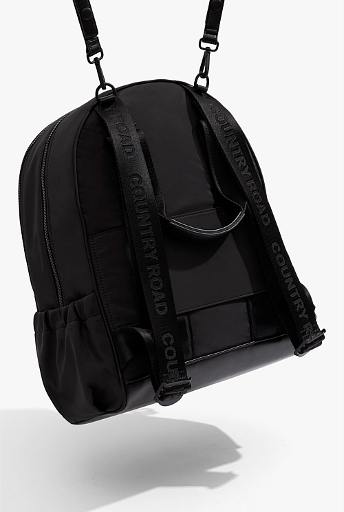 Black Recycled Polyester Caddy Baby Backpack - Bags | Country Road