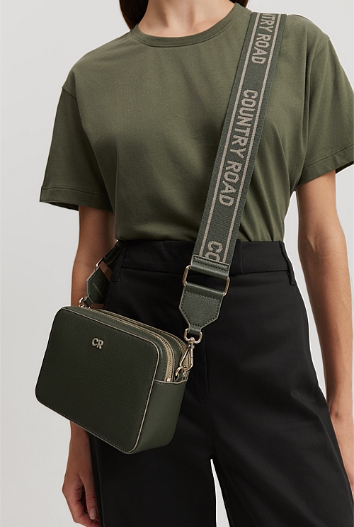 Hunter Green Contrast Camera Bag - Bags | Country Road