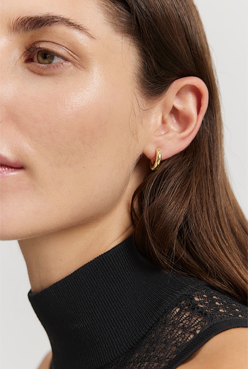 Gold Mila Mini Hoop Earring - Earrings | Country Road