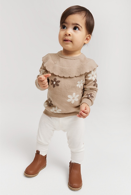 Mushroom Flower Knit Pullover - Knitwear | Country Road