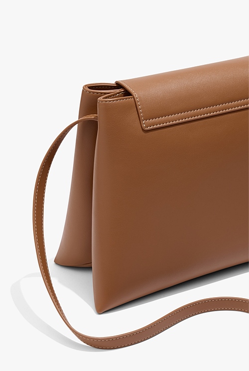 Tan Folded Detail Sling - Bags | Country Road