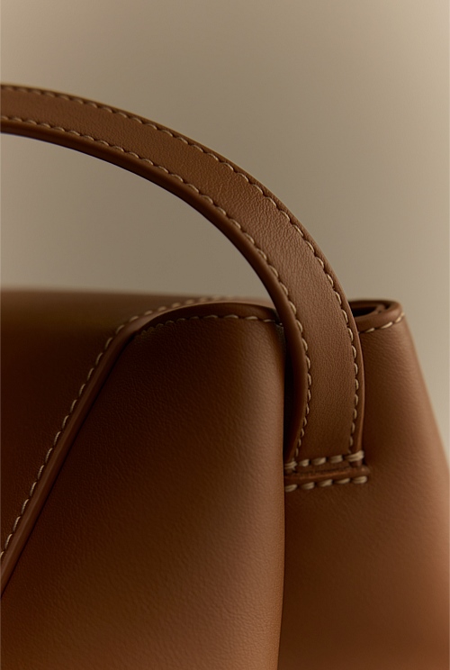 Tan Folded Detail Sling - Bags | Country Road