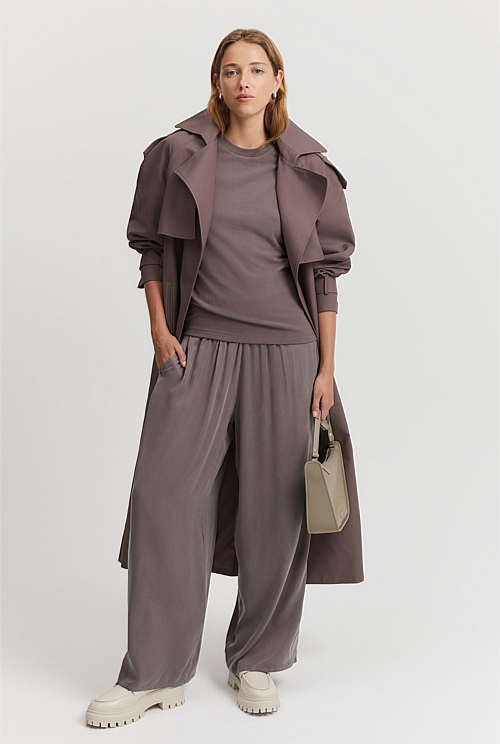 Truffle Australian Cotton Blend Fitted T-Shirt - T-Shirts & Tops ...