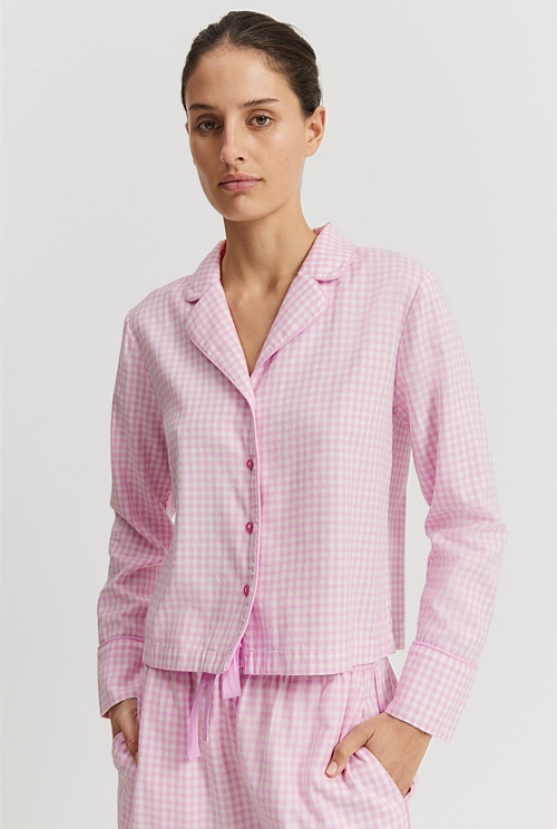 Rose Check Flannel Pyjama Set - Sleepwear | Country Road
