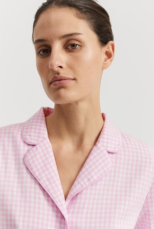 Rose Check Flannel Pyjama Set - Sleepwear | Country Road