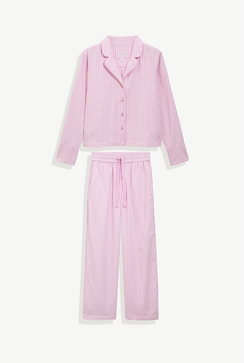 Rose Check Flannel Pyjama Set - Sleepwear | Country Road
