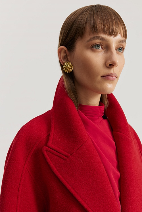 Chilli Pepper Cocoon Coat - Jackets & Coats | Country Road