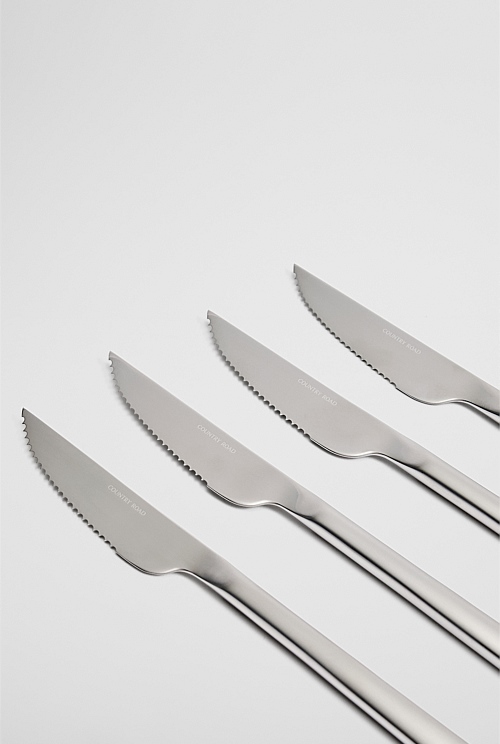 Brushed Steel Nolan Steak Knife Set of 4 - Cutlery | Country Road