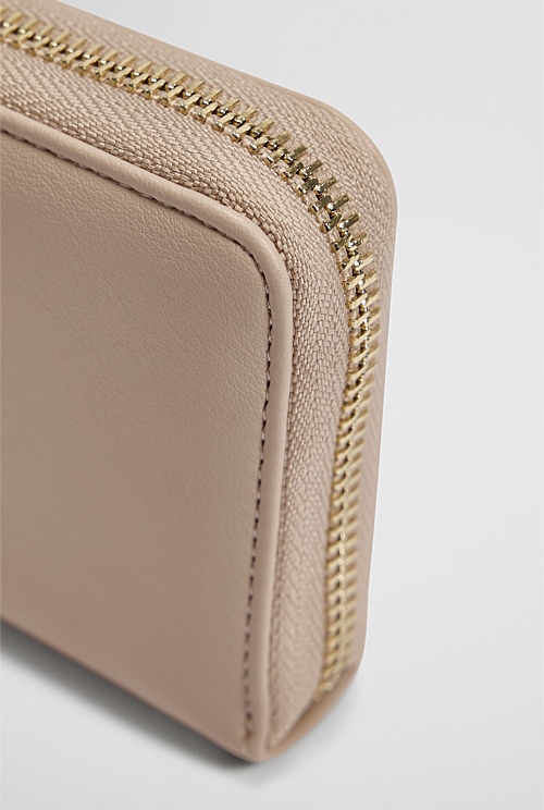 Sand Small CR Zip Wallet - Bags | Country Road