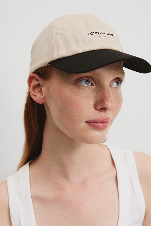 Sand CR Classic Logo Cap - Hats, Scarves & Gloves | Country Road