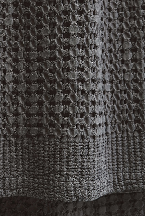 Charcoal Eden Waffle Throw - Throws | Country Road
