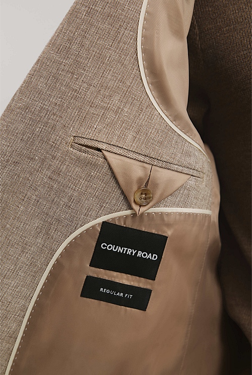 Dark Stone Regular Fit Linen Cotton Textured Jacket - Jackets & Coats ...