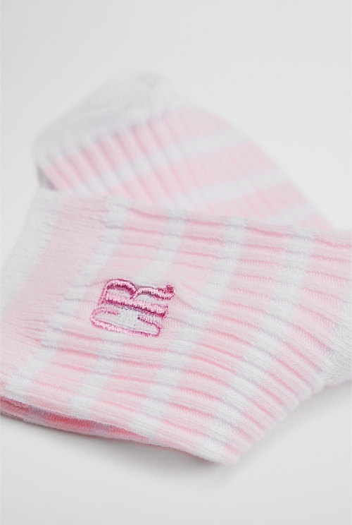 Mineral Pink Rib Quarter Crew Sock - Accessories | Country Road