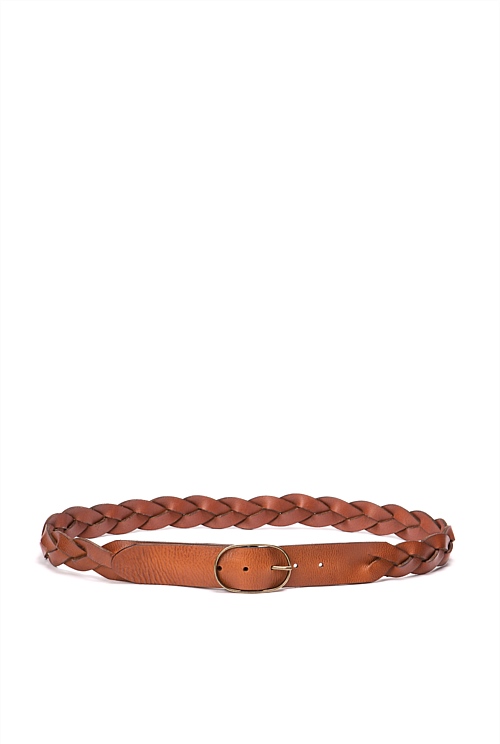 Tan Wide Braided Belt - Belts | Country Road