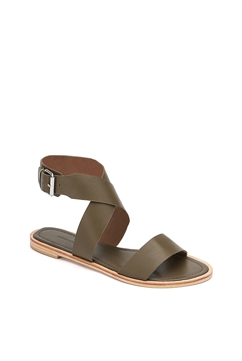 Khaki Green Charlotte Sandal - Sandals & Thongs | Country Road