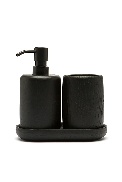 Black Bade Timber Tray - Bathroom Accessories | Country Road