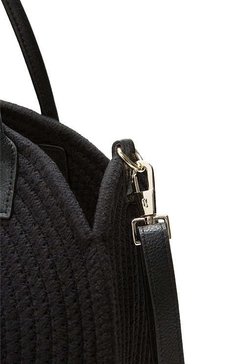 Black Round Rope Tote - Tote Bags | Country Road