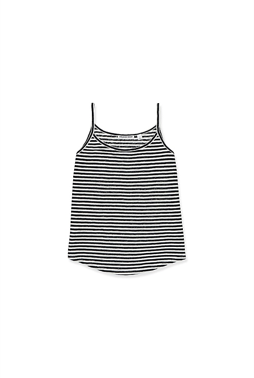 Black Linen Jersey Stripe Cami - T-Shirts & Tops | Country Road