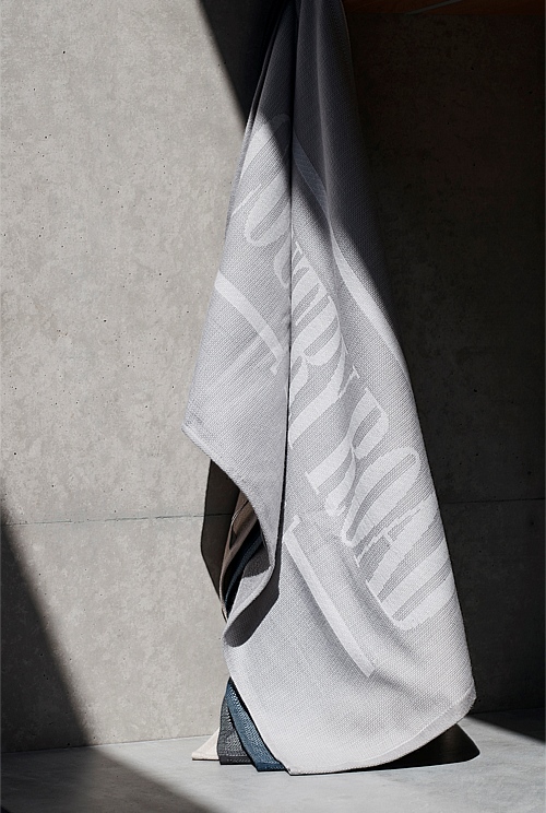 Mid Grey Heritage Logo Tea Towel - Tea Towels | Country Road