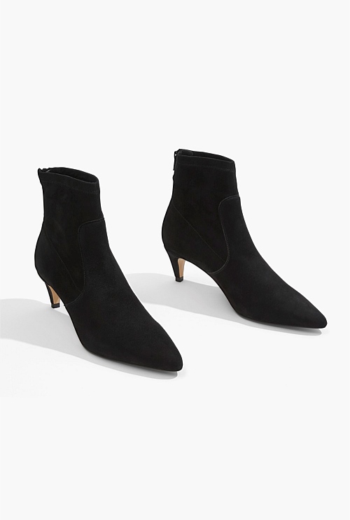 Black Suede Alex Boot - Boots | Country Road