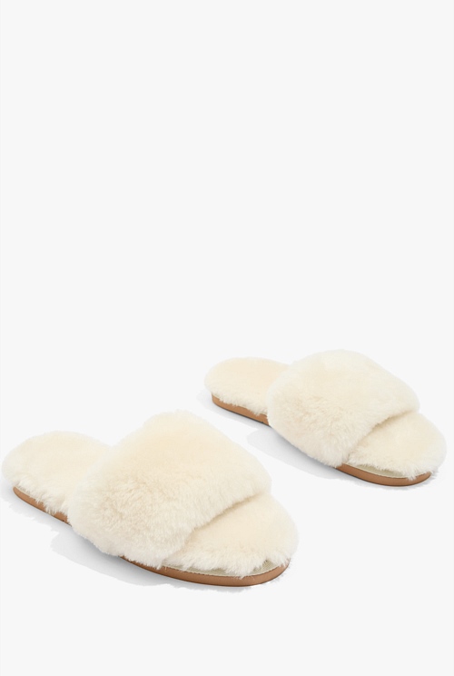 Sand Australian Made Shearling Slide - Flats | Country Road