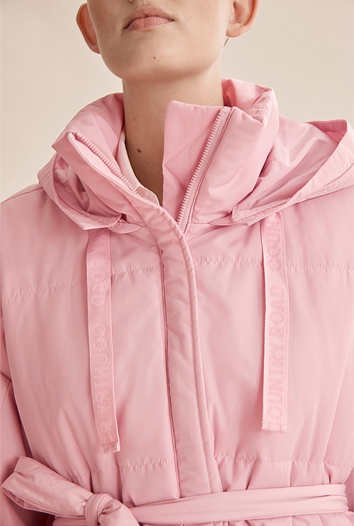 Soft Pink Recycled Polyester Spray Jacket - Jackets & Coats | Country Road