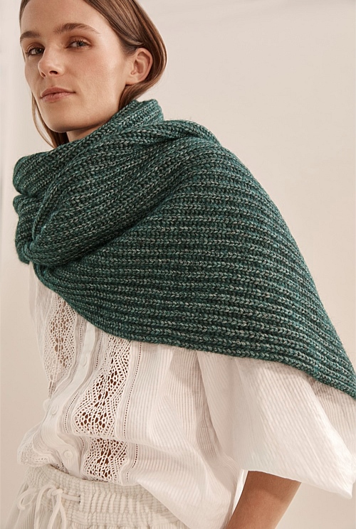 Emerald Rib Scarf - Hats, Scarves & Gloves | Country Road